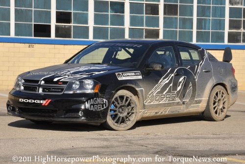The Dodge Avenger Rally Car from the front | Torque News